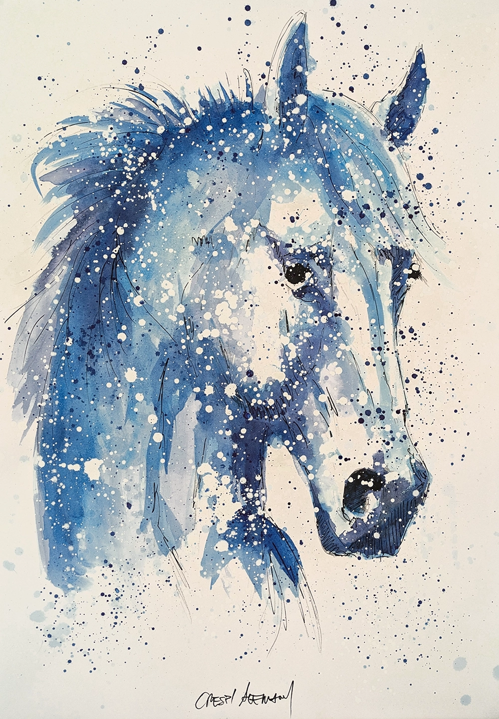Armonía figurativa - Caballo azul A2.